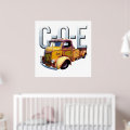 Weathered antique cab over engine delivery truck poster | Zazzle