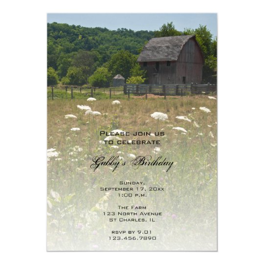 Weathered Barn Country Birthday Party Invitation | Zazzle.com