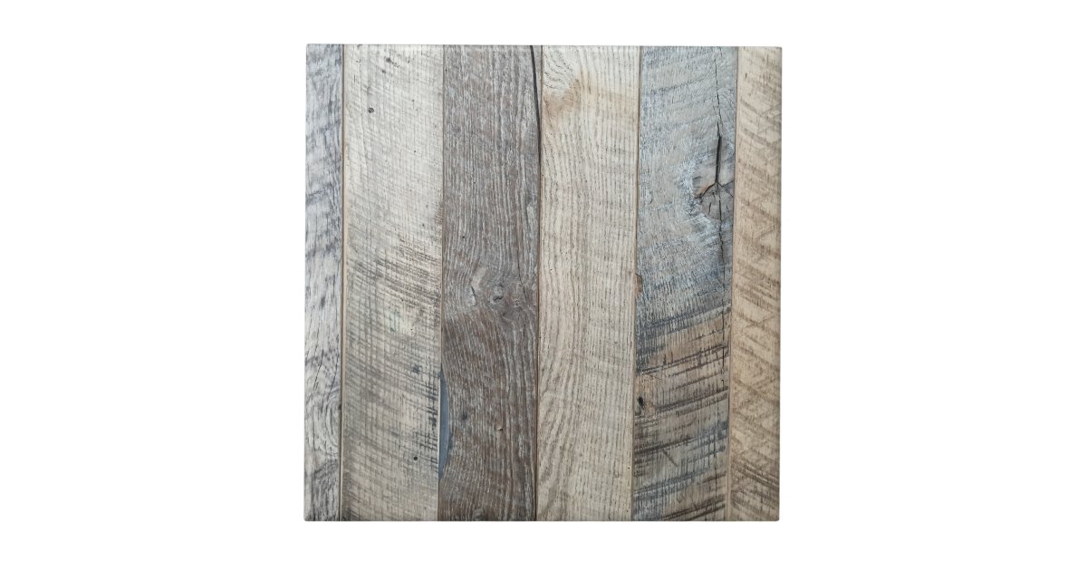 Weathered Boards Wood Plank Background Texture Ceramic Tile | Zazzle