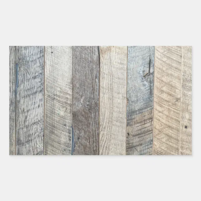 Weathered Boards Wood Plank Background Texture Rectangular Sticker | Zazzle