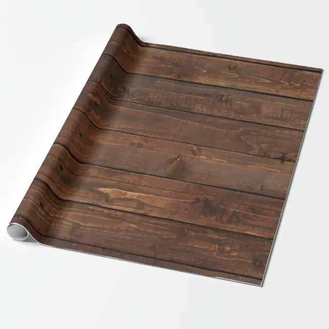 Weathered Brown Wood Wall Texture Wrapping Paper | Zazzle