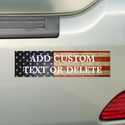 Weathered, distressed American Flag Bumper Sticker | Zazzle