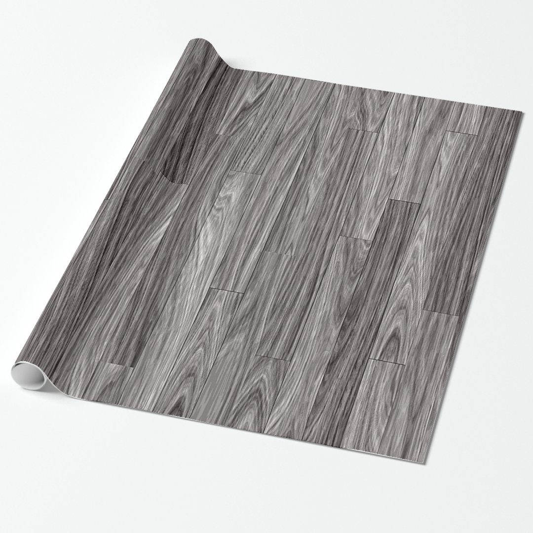 Weathered Grey Wood Planks Texture Wrapping Paper | Zazzle
