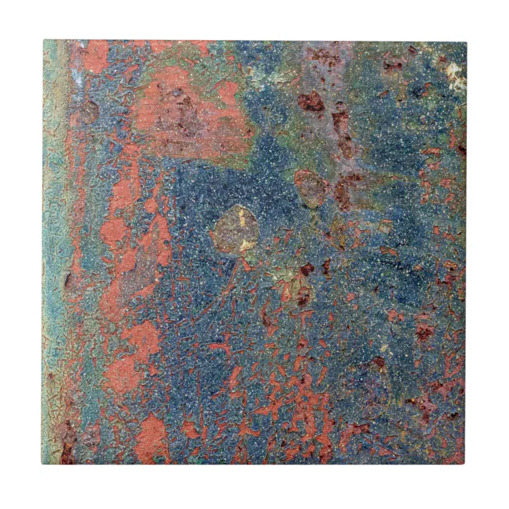 Weathered Rusty Metal Texture Tile | Zazzle