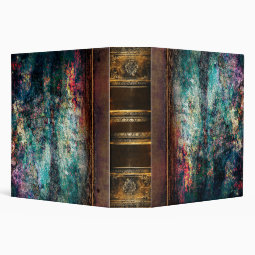 Weathered Turquoise Grunge Ancient Tome 3 Ring Binder | Zazzle
