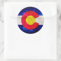 Weathered Vintage Colorado State Flag Classic Round Sticker | Zazzle