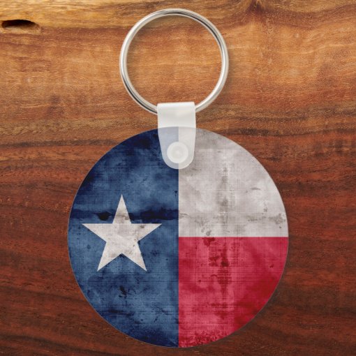 Weathered Vintage Texas State Flag Keychain | Zazzle
