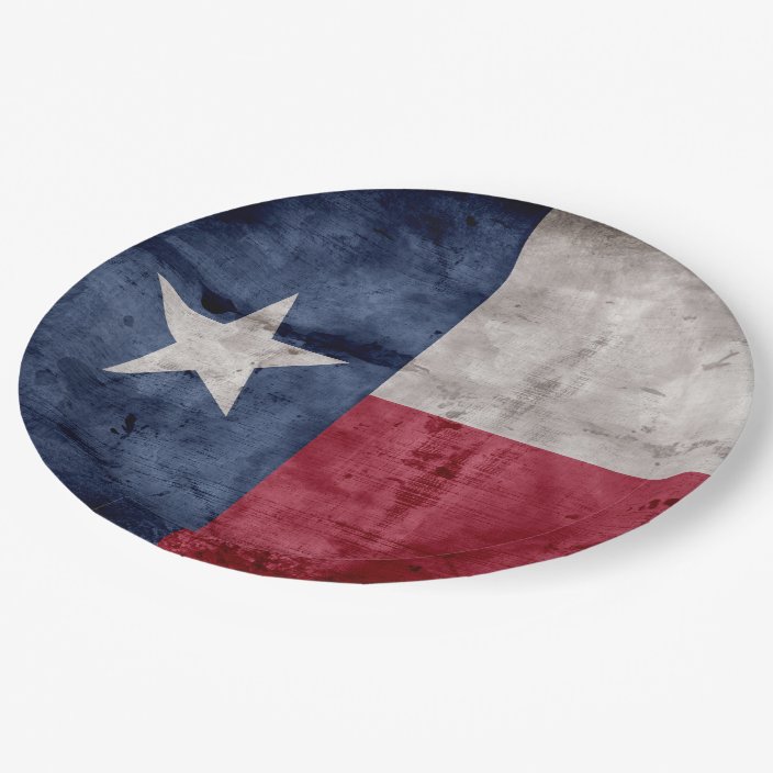 Weathered Vintage Texas State Flag Paper Plate | Zazzle.com