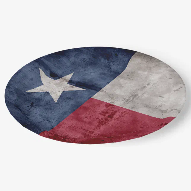 Weathered Vintage Texas State Flag Paper Plates | Zazzle
