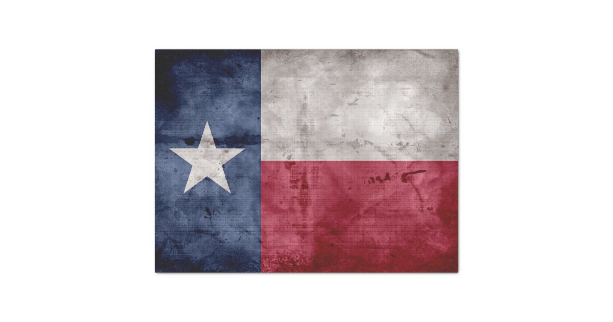 Weathered Vintage Texas State Flag Tissue Paper | Zazzle