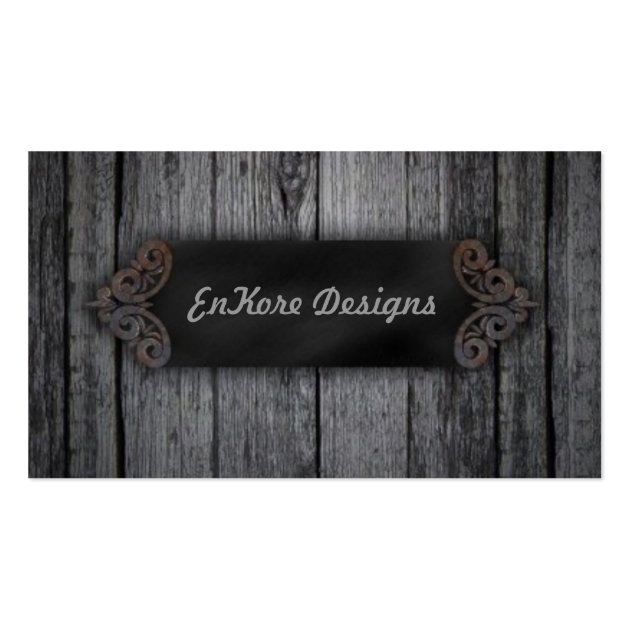 Weathered Wood Business Cards