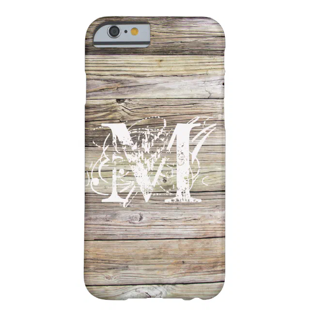 Weathered Wood Monogrammed iPhone 6/6s Case | Zazzle