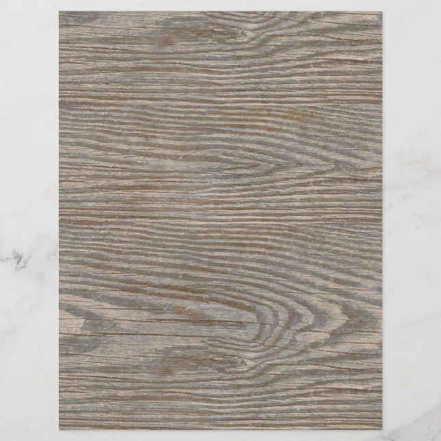 Weathered Wood Rustic Beige Scrapbook Paper | Zazzle