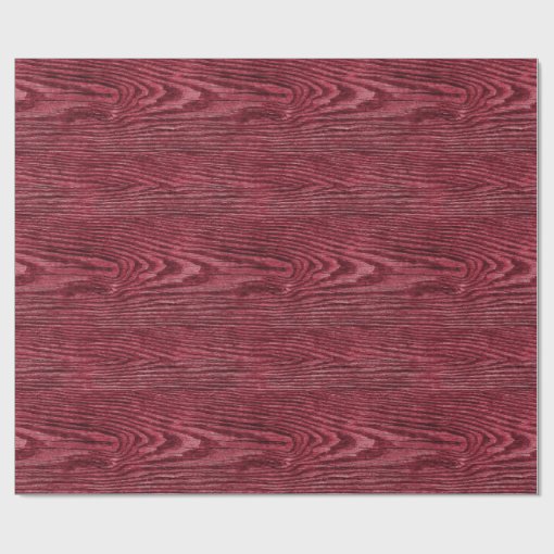 Weathered Wood Texture Cranberry Wrapping Paper | Zazzle
