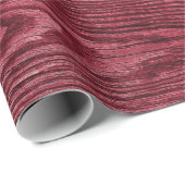 Weathered Wood Texture Cranberry Wrapping Paper | Zazzle
