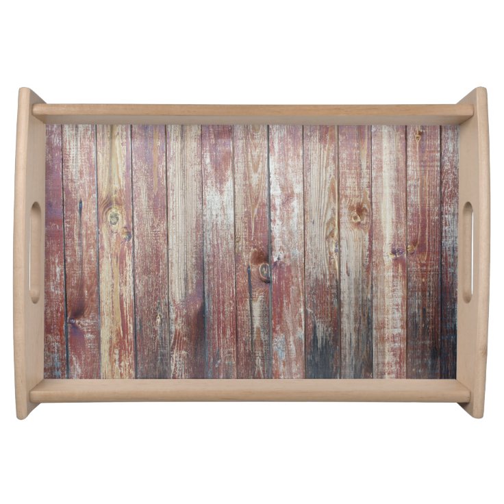 Weathered Wood Wall Texture Serving Tray | Zazzle