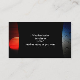 Weatherization Business Cards | Zazzle