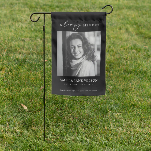 Weatherproof Funeral Memorial Photo Cemetery Garden Flag | Zazzle