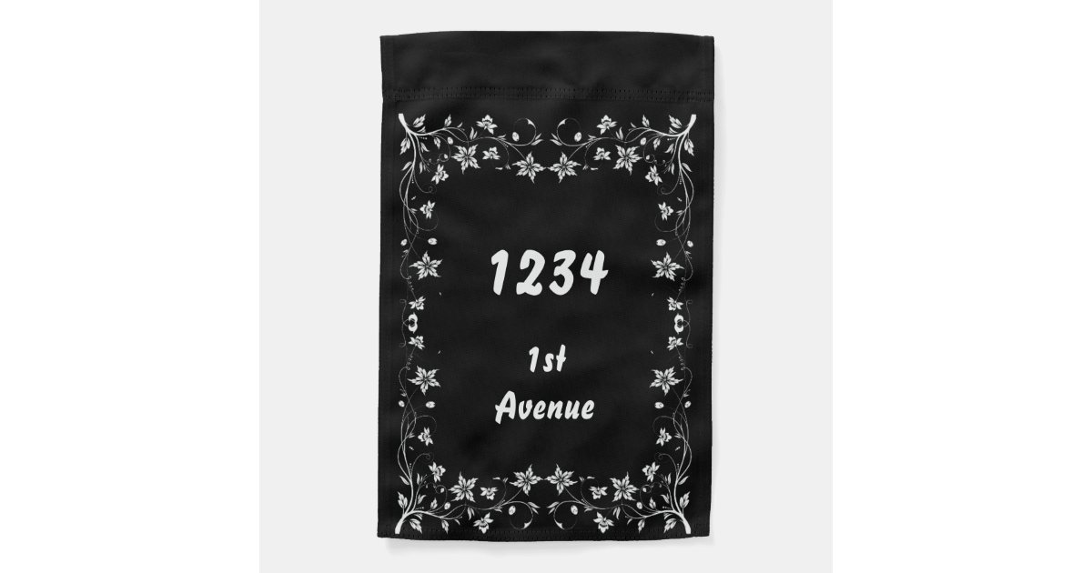 Weatherproof Personalized Address Garden Flag | Zazzle
