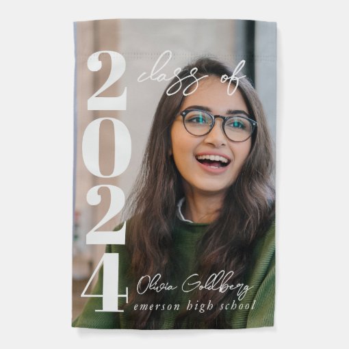 Weatherproof Personalized Graduation Garden Flag | Zazzle
