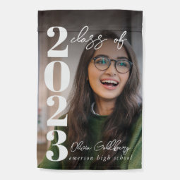 Weatherproof Personalized Graduation Garden Flag | Zazzle