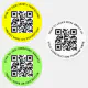 Weatherproof QR Code Labels for Construction Round | Zazzle