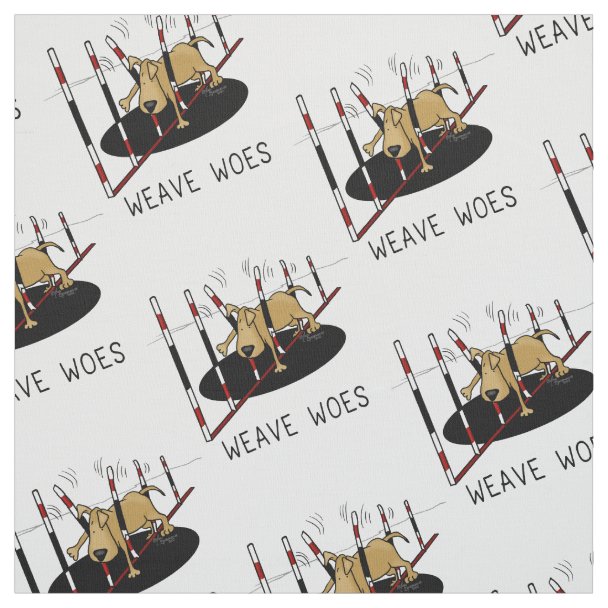 AAARGH! Funny dog agility teeter Fabric | Zazzle