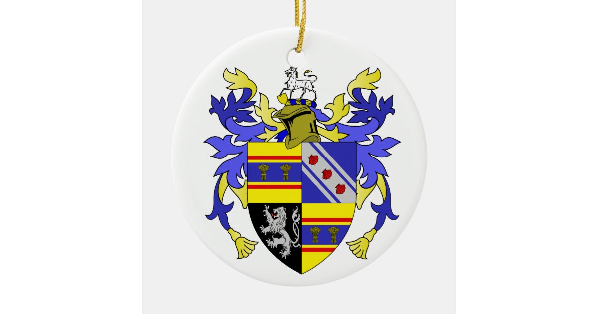 Weaver Coat of Arms Family Crest Ceramic Ornament | Zazzle