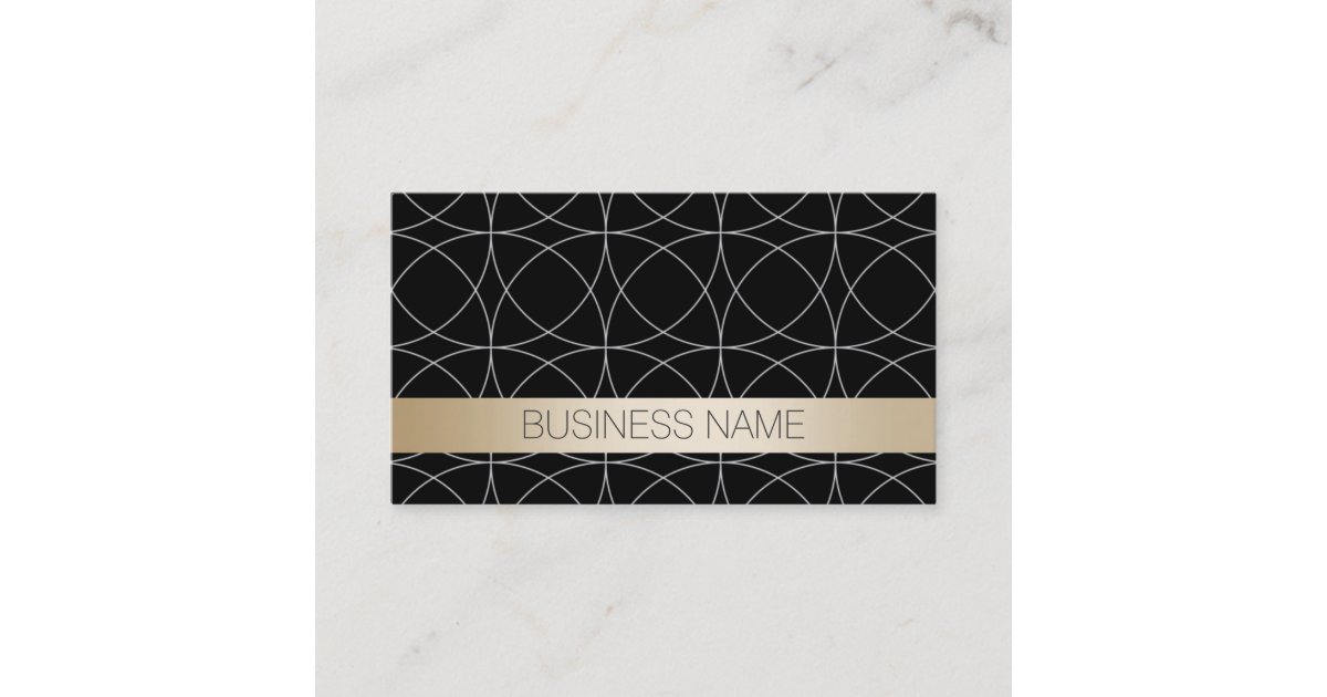 Web Design Black & Gold Geometric Business Card | Zazzle