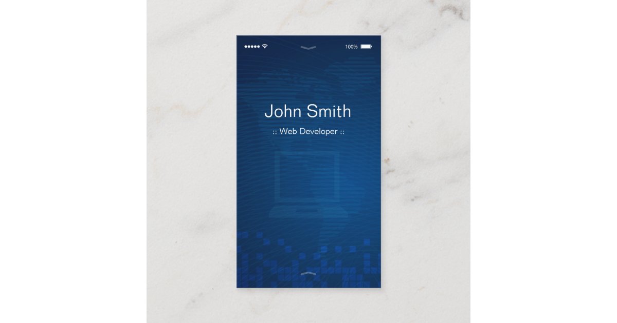 Web Developer - Apple iOS Customizable Flat Design Business Card | Zazzle