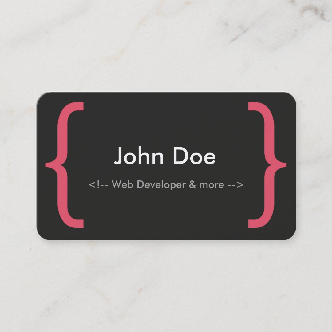 Web Developer Business Card | Zazzle