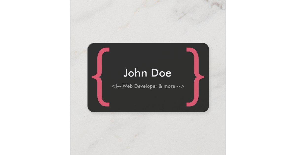Web Developer Business Card | Zazzle