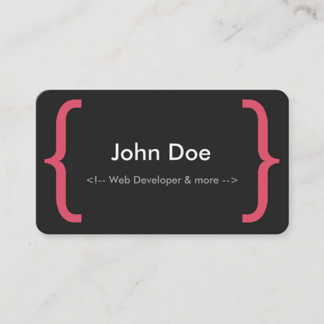 Web Developer Business Card | Zazzle
