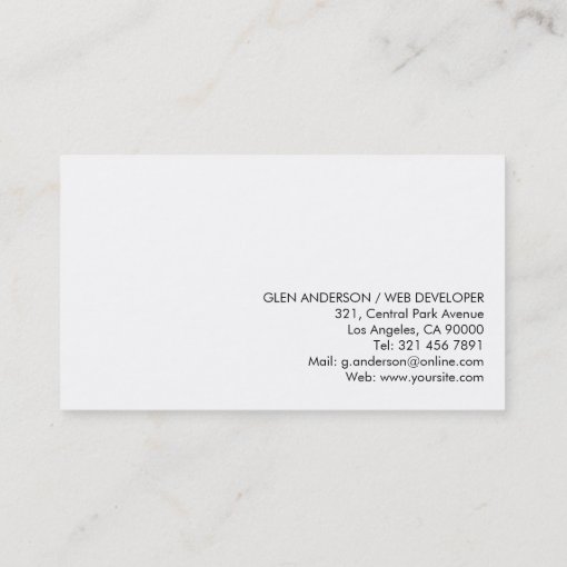 Web Developer - Business Cards | Zazzle