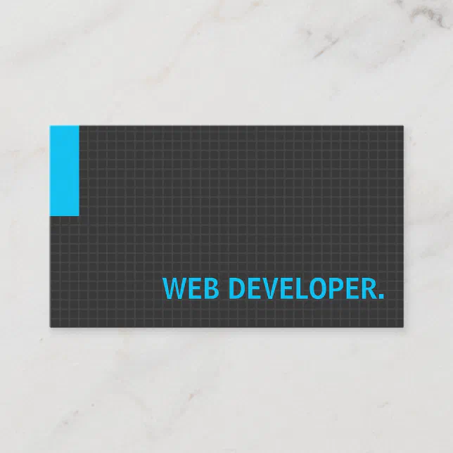 Web Developer- Multiple Purpose Blue Business Card | Zazzle