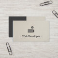 Web Developer Simple Elegant Professional Business Card | Zazzle