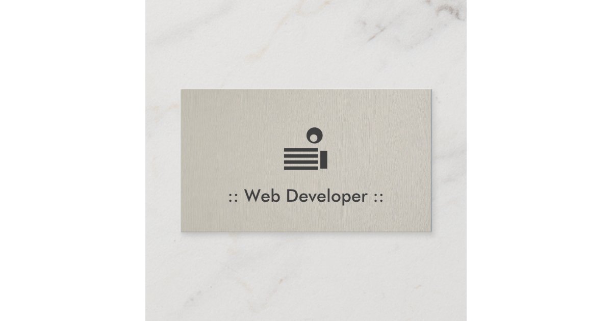 Web Developer Simple Elegant Professional Business Card | Zazzle