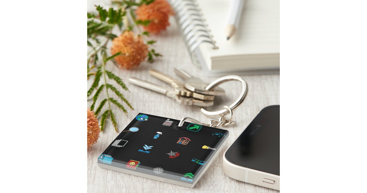 Web Icons Keychain | Zazzle