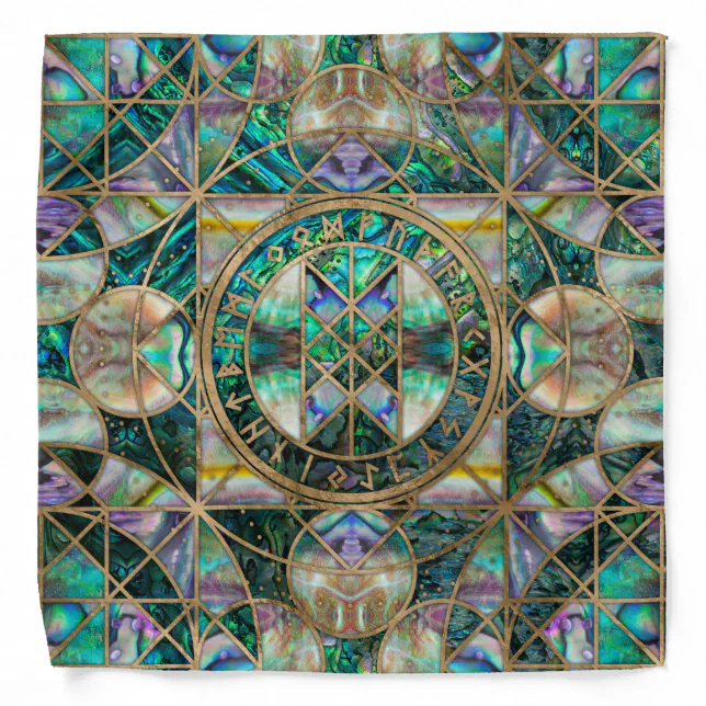 Web of Wyrd The Matrix of Fate -Abalone Shell Bandana | Zazzle