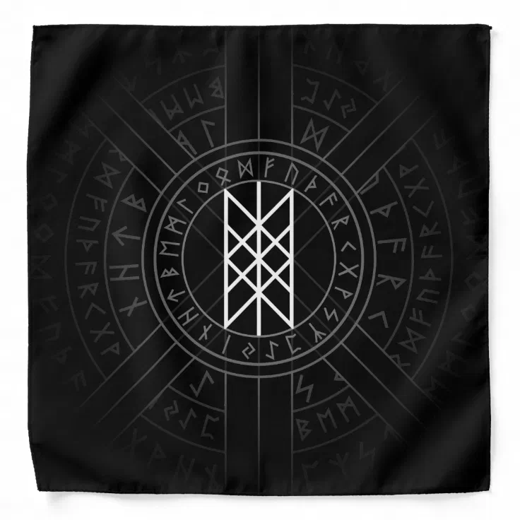 Web of Wyrd The Matrix of Fate- Black and White Bandana | Zazzle