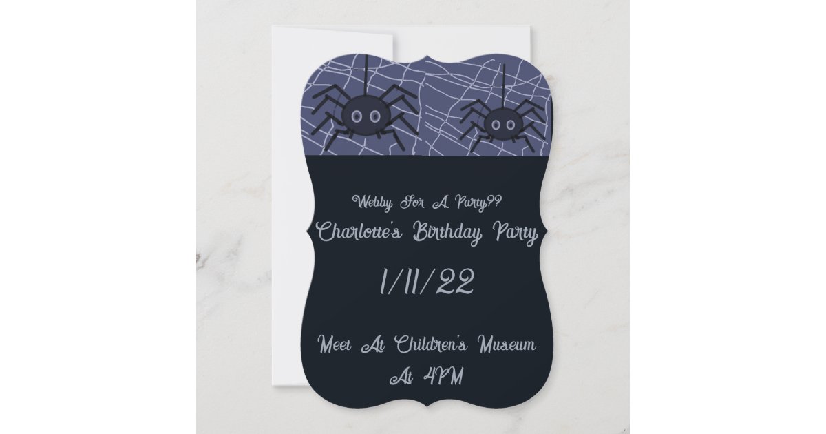 Webby For A Party Invitation | Zazzle