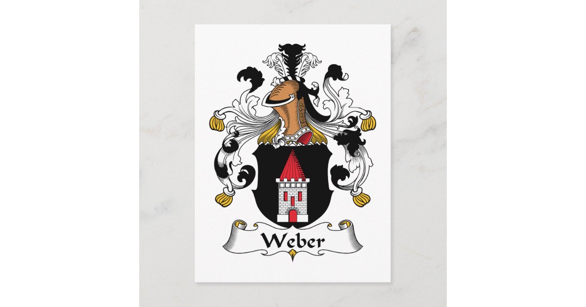 Weber Family Crest Postcard | Zazzle