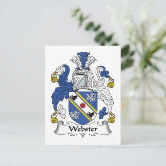 Webster Family Crest Postcard | Zazzle