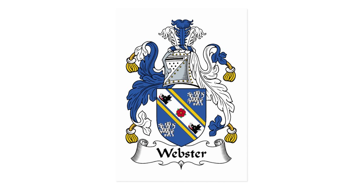 Webster Family Crest Postcard | Zazzle.com