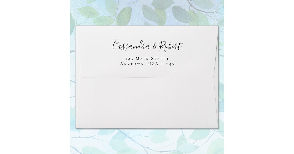 Wedding A7 5x7 Return Address Envelope | Zazzle