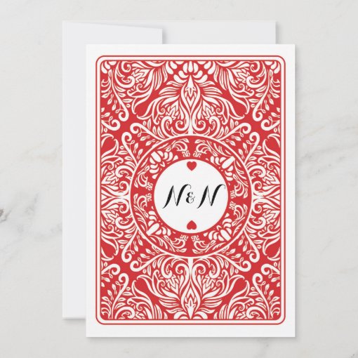 Wedding Ace Of Hearts Playing Card Party Invite | Zazzle