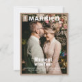Wedding Add Photo Fun Magazine Cover Card | Zazzle
