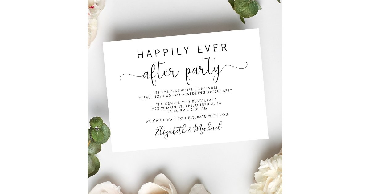 Wedding After Party Invitation Enclosure Card | Zazzle