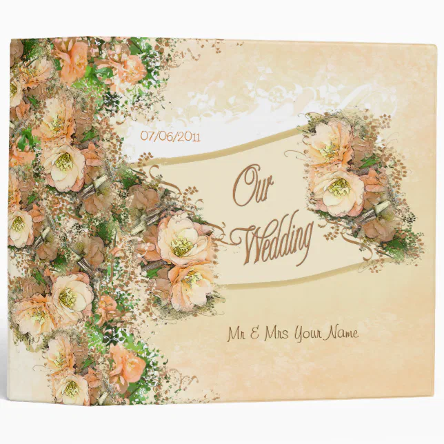 Wedding Album 3 Ring Binder | Zazzle