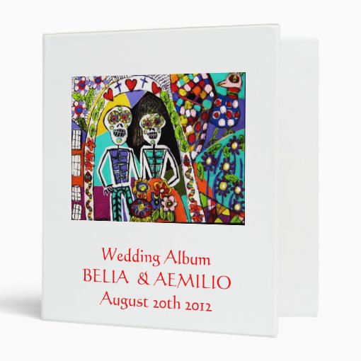 Wedding Album - Day of the Dead : Mexican Couple Binder | Zazzle